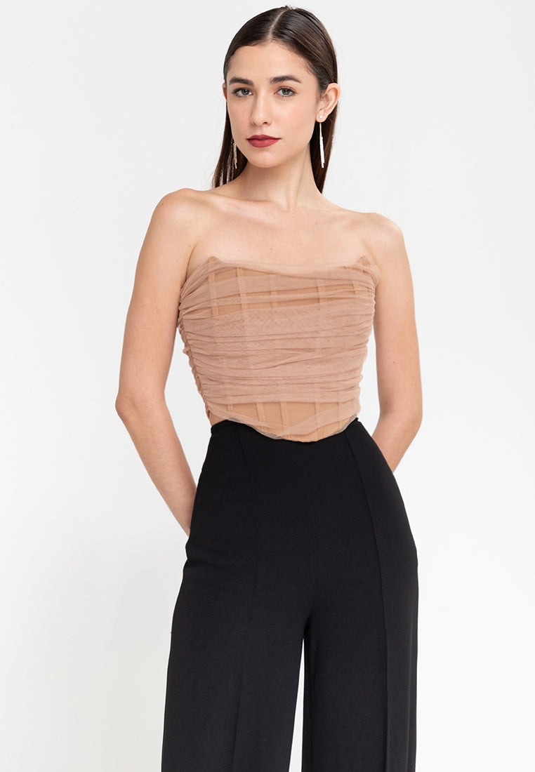 Mackenzie Corset Crop Top in Mocha – Heather Clothing